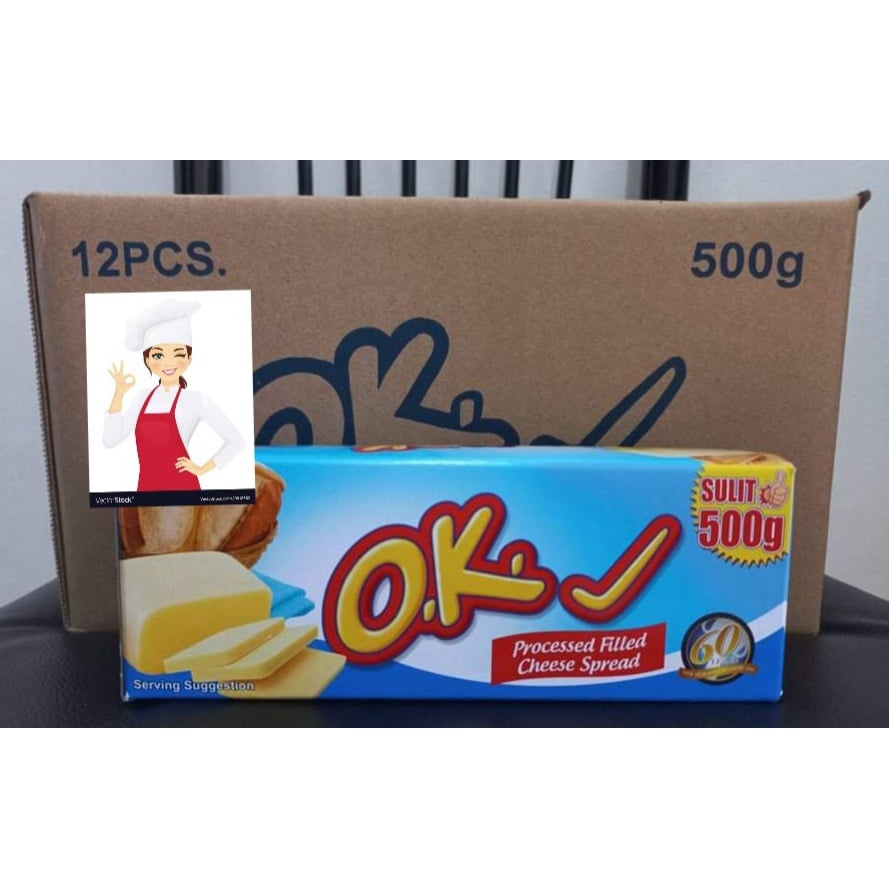 (1 Case) 100% Filled Cheese (O.K.) OK 500g X 12 pieces Fast Delivery ...
