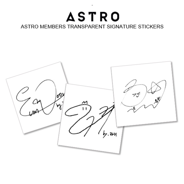 KPOP BOYGROUP ASTRO MEMBERS TRANSPARENT SIGNATURE STICKERS | Shopee ...