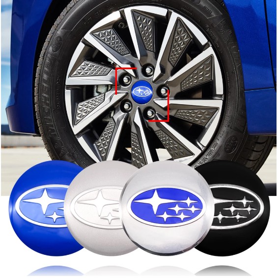 Night knight 4PCS 56mm Subaru STI Car Wheel Center Hub Cap Sticker Auto ...