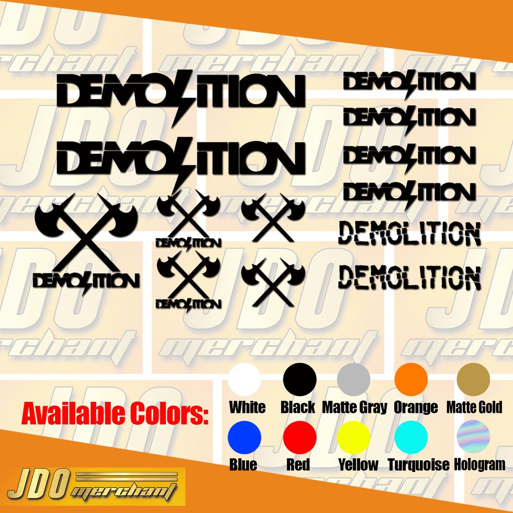 Demolition BMX Vinyl Stickers Decals | Shopee Philippines