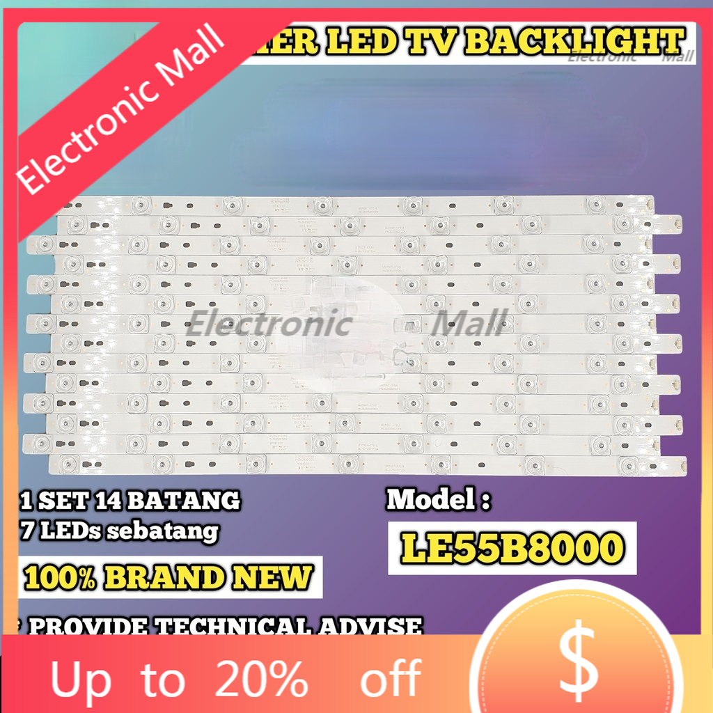 HAIER tv backlight strip LE55B8000 HAIER 55 INCH LED TV BACKLIGHT ...