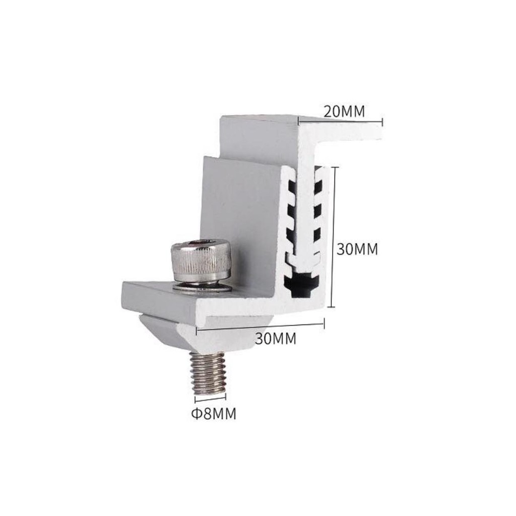 NEW VERSION end clamp and middle clamp (adjustable solar mounting ...
