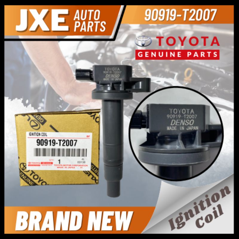 Genuine TOYOTA IGNITION COIL (90919-T2007) for Yaris '03-14' / Vios '03 ...