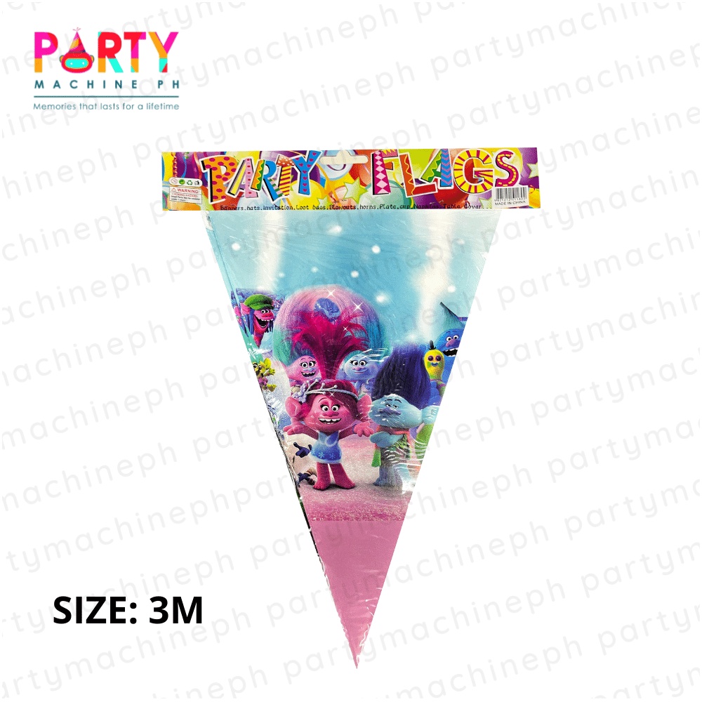 trolls banderitas / trolls flag banner / trolls party decors | Shopee ...