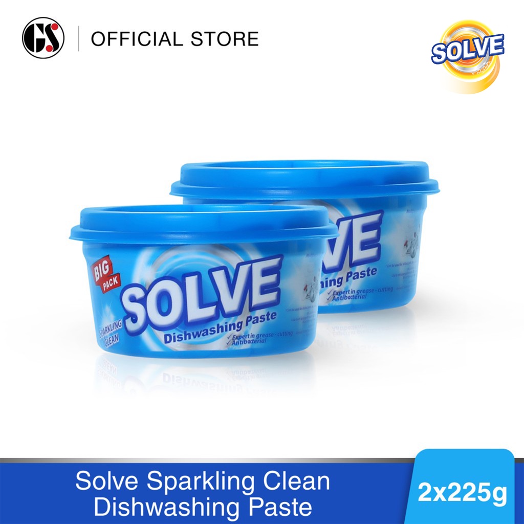 Solve Sparkling Clean Dishwashing Paste 225g Set of 2 | Shopee Philippines