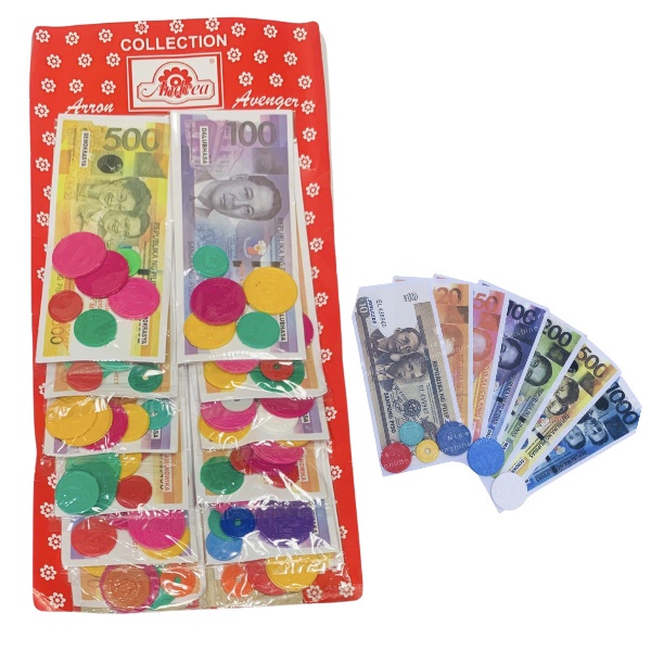 12set Play Money Set Play Money Bills+Coins | Shopee Philippines