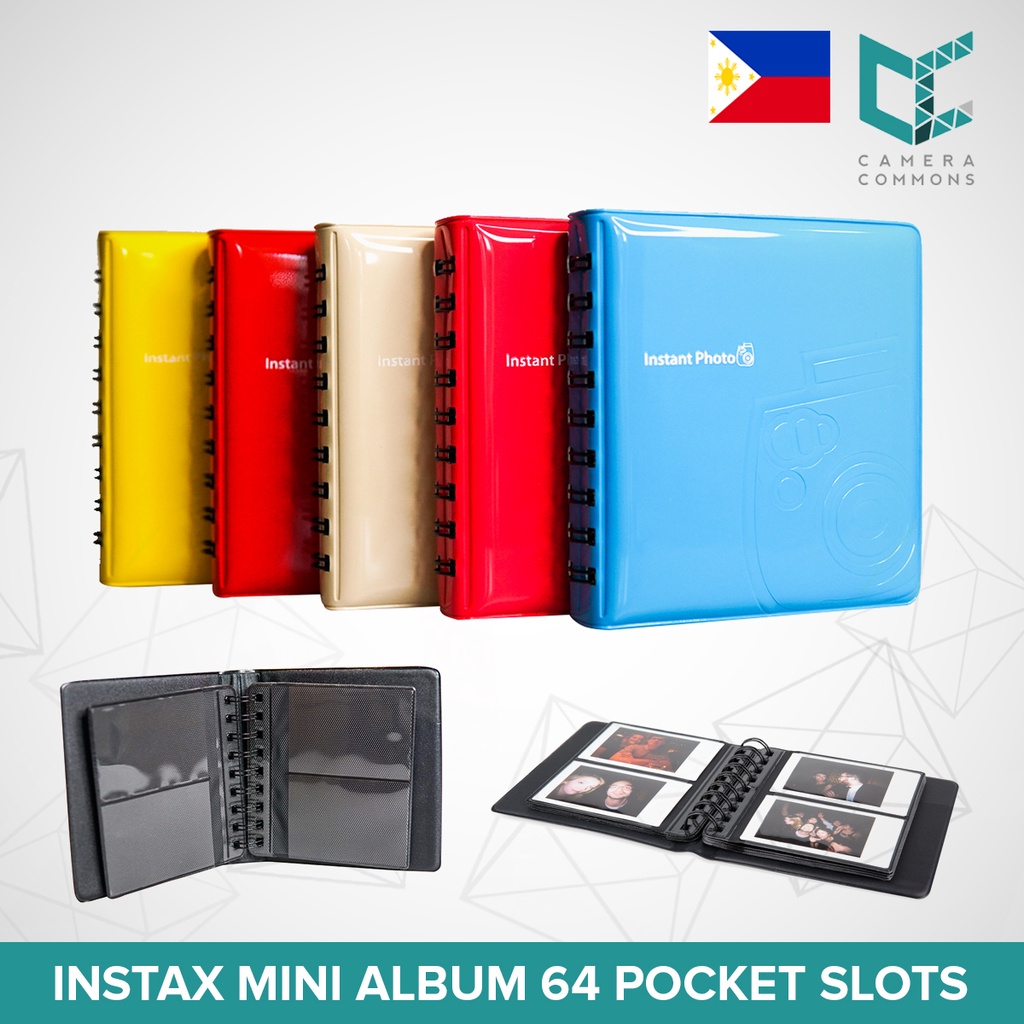 64 Pocket Slots Sheets Ring Bound Bind Album for Fujifilm Instax Mini ...