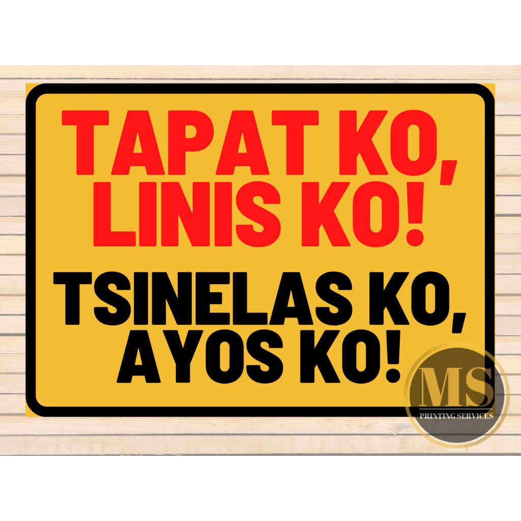 Takot Ko Linis Ko No Segregation No Garbage Collection Signage ...