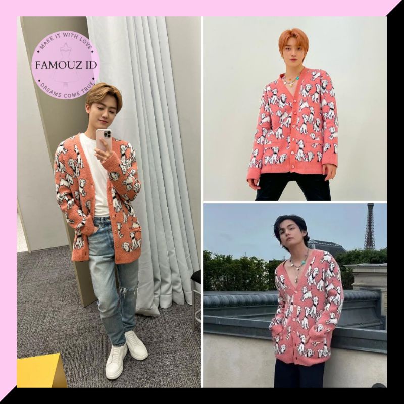 Cardigan DOG TAEHYUNG V BTS JAEMIN TAEYONG NCT BAMAM GOT7 | Shopee ...