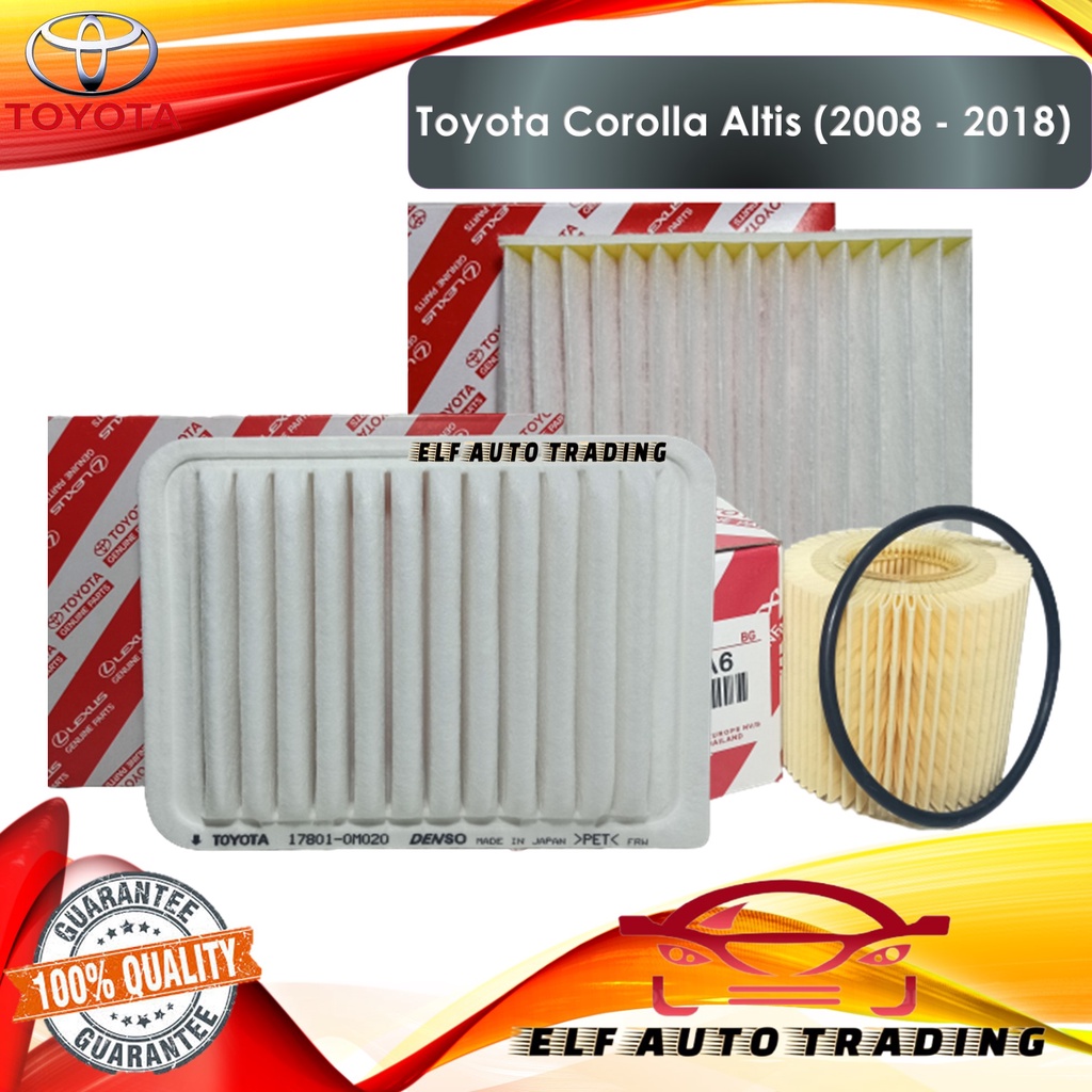 3in1 Combo Filters For Toyota Corolla Altis (2008 - 2018) | Shopee ...