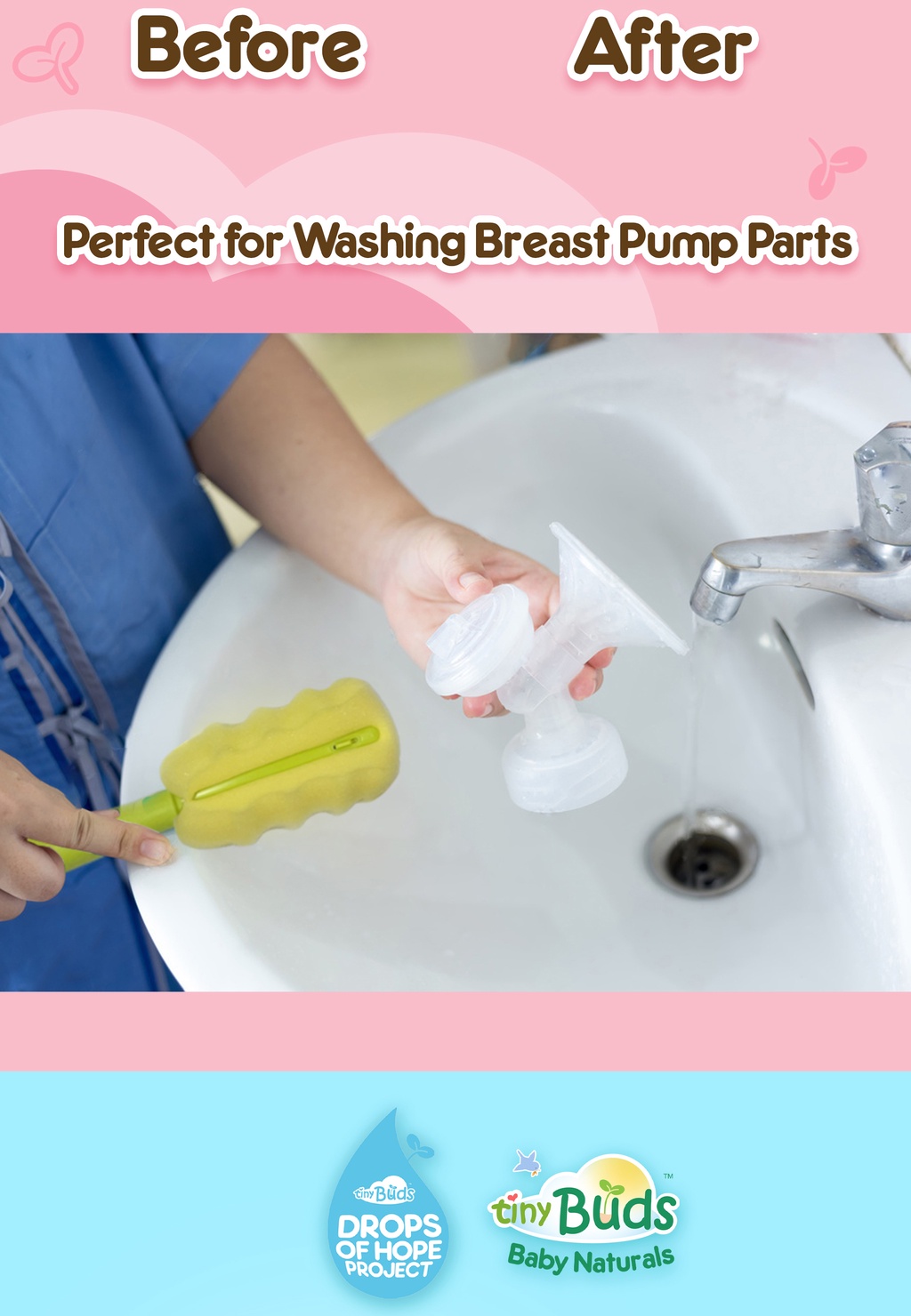 Tiny Buds Deep Clean Baby Bottle Wash Set of 2 (200ml) | Shopee Philippines