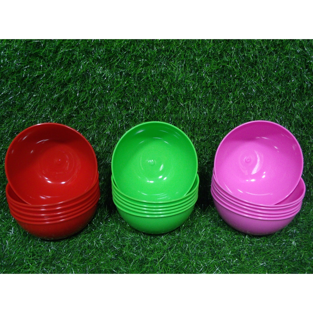 Dyna-ware Plastic Coloured Bowl (Mangkok)(6pcs)(Random) | Shopee ...