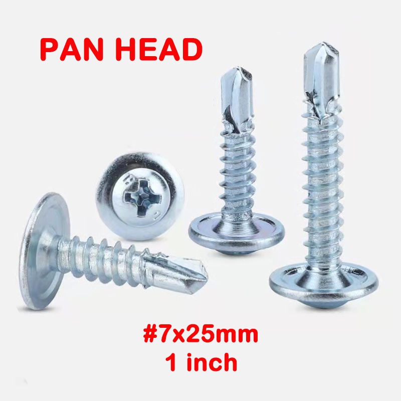 (500pcs) Hardiflex Screw Window Screw Flat Screw Flat Head Pan Head ...