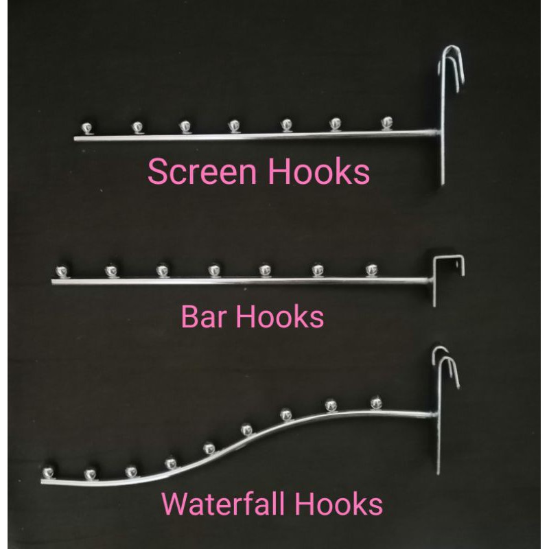 [HOOKS] CHROME PLATED HOOKS | SCREEN HOOKS | BAR HOOKS with BALLS ...