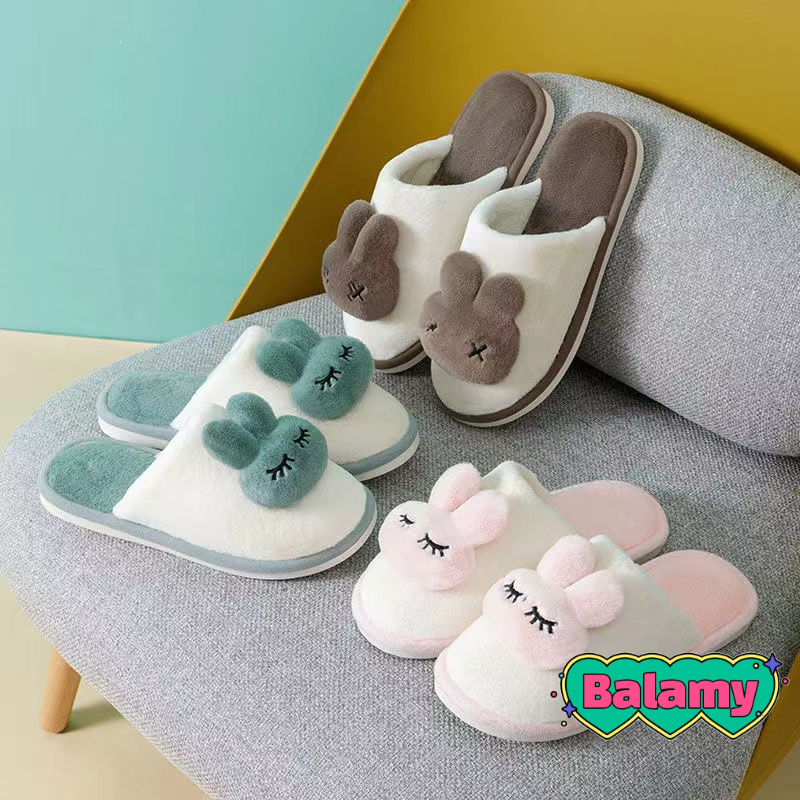 Balamy Cute Rabbit head fashion Slippers Warm Cotton indoor Slippers ...