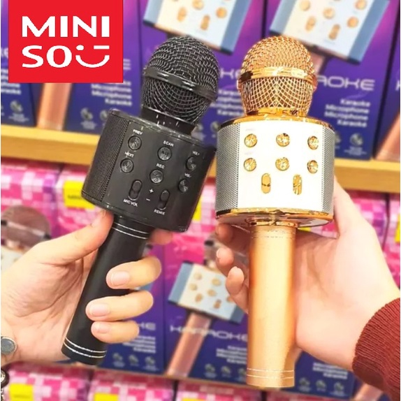 Miniso Karaoke Microphone with Built-in Wireless Speaker | Shopee ...