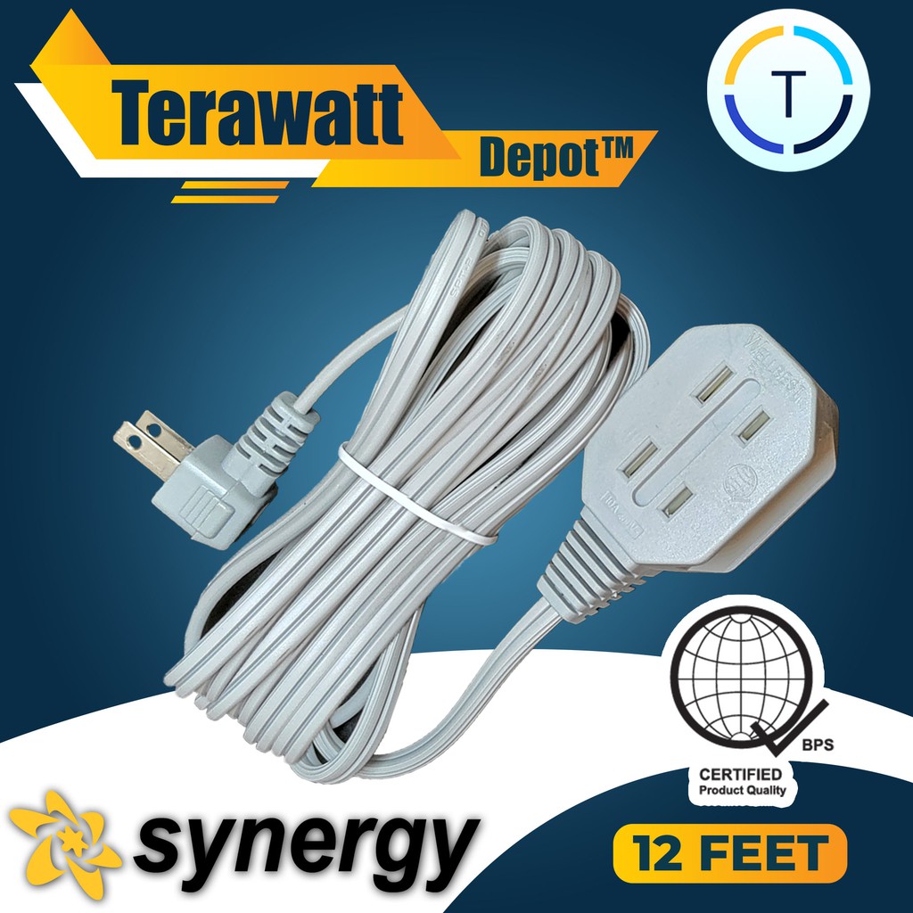 Synergy Extension Cord 100% Copper Wire Professional Series 12ft (WB ...