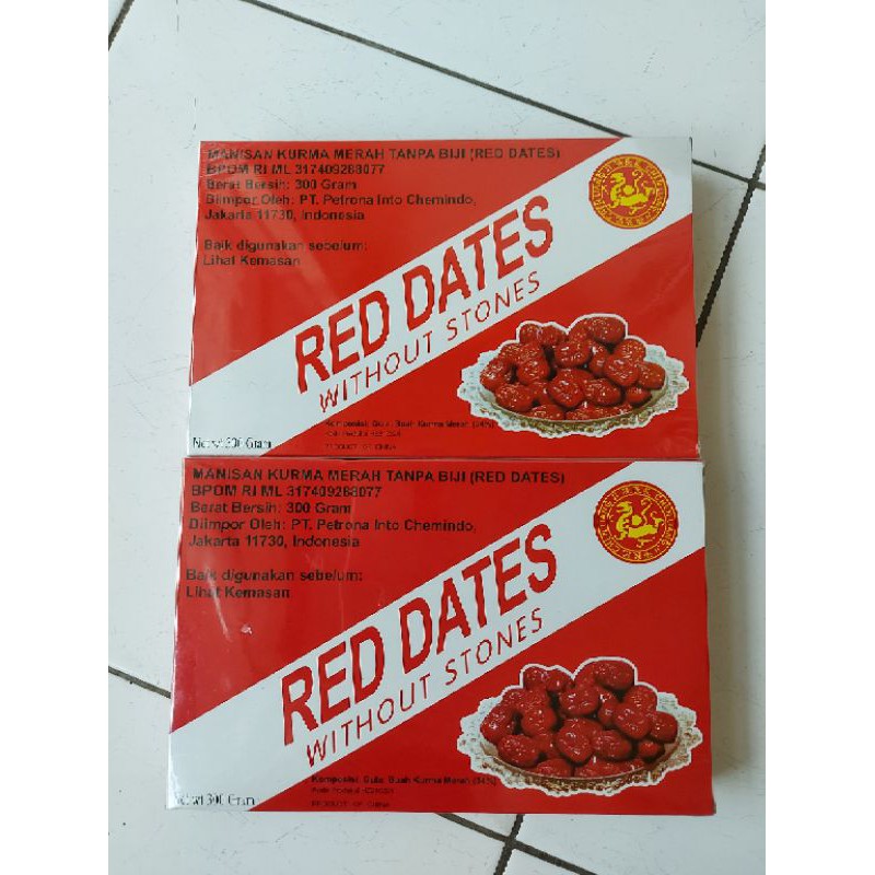 MERAH Red Dates without stones/Sweet Red Dates without Seeds 300gram ...