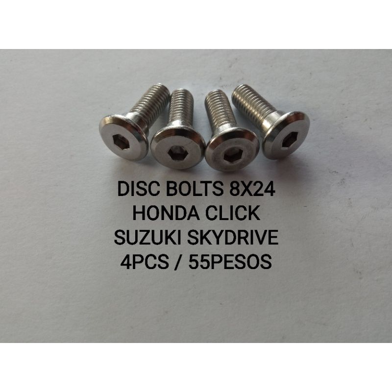 STAINLESS DISC BOLTS FOR HONDA CLICK , SUZUKI SKYDRIVE | Shopee Philippines
