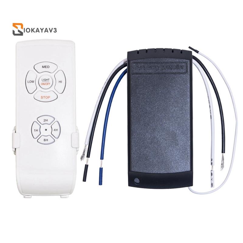 Universal Ceiling Fan Lamp Remote Control Kit AC 220V Timing Setting ...