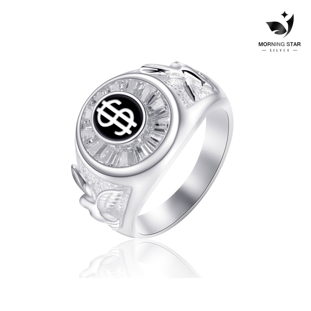Morning Star Top Silver 925 Italy Ring For Man RMS287 | Shopee Philippines