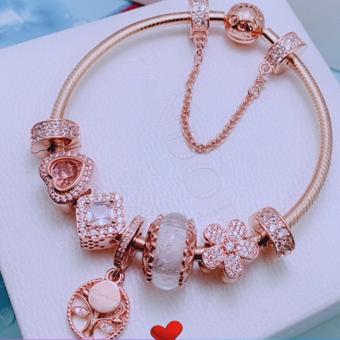 Pandora Gift 100% Original bracelet Rose Gold Series Family Tree ...