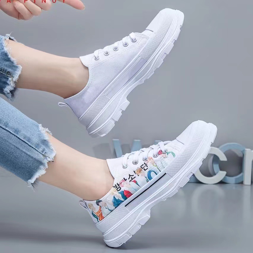 Women shoes Korean star image canvas sneakers ladies new fashion #size ...