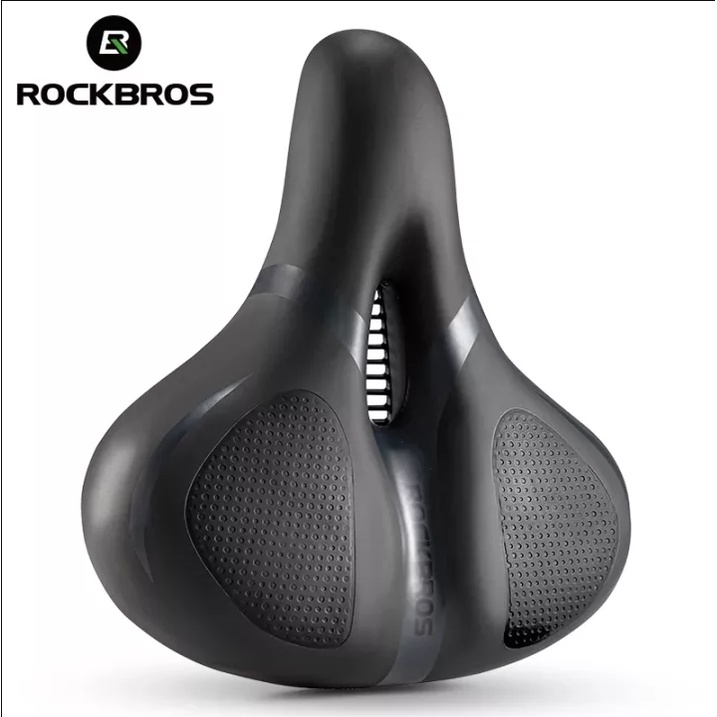 Rockbros Bike Saddle Comfortable Pu Leather Foam Filled Road Bicycle Seat With Shock Absorption ...