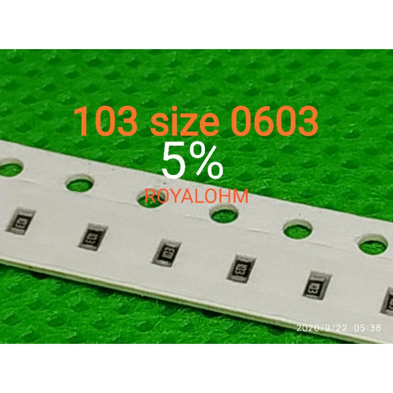 10pcs resistor chips smd 103 size 0603 10kohm 10k ohm ROYALOHM | Shopee ...