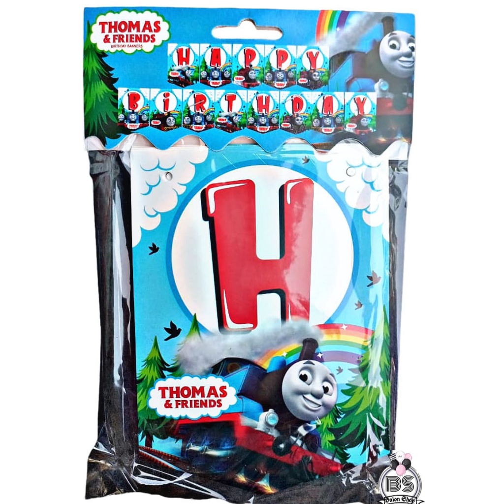 HAPPY BIRTHDAY BANNER THOMAS & FRIENDS MOTIF / BUNTING FLAG THOMAS ...