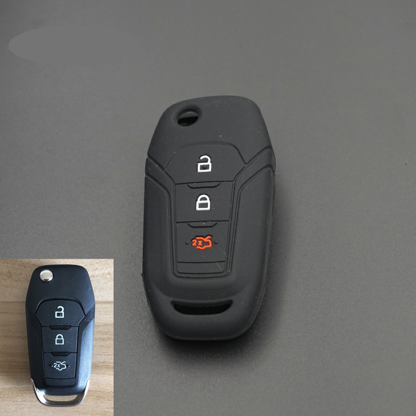 3 Button Silicon Key Rubber Case For Ford Flip Remote Key Everest ...