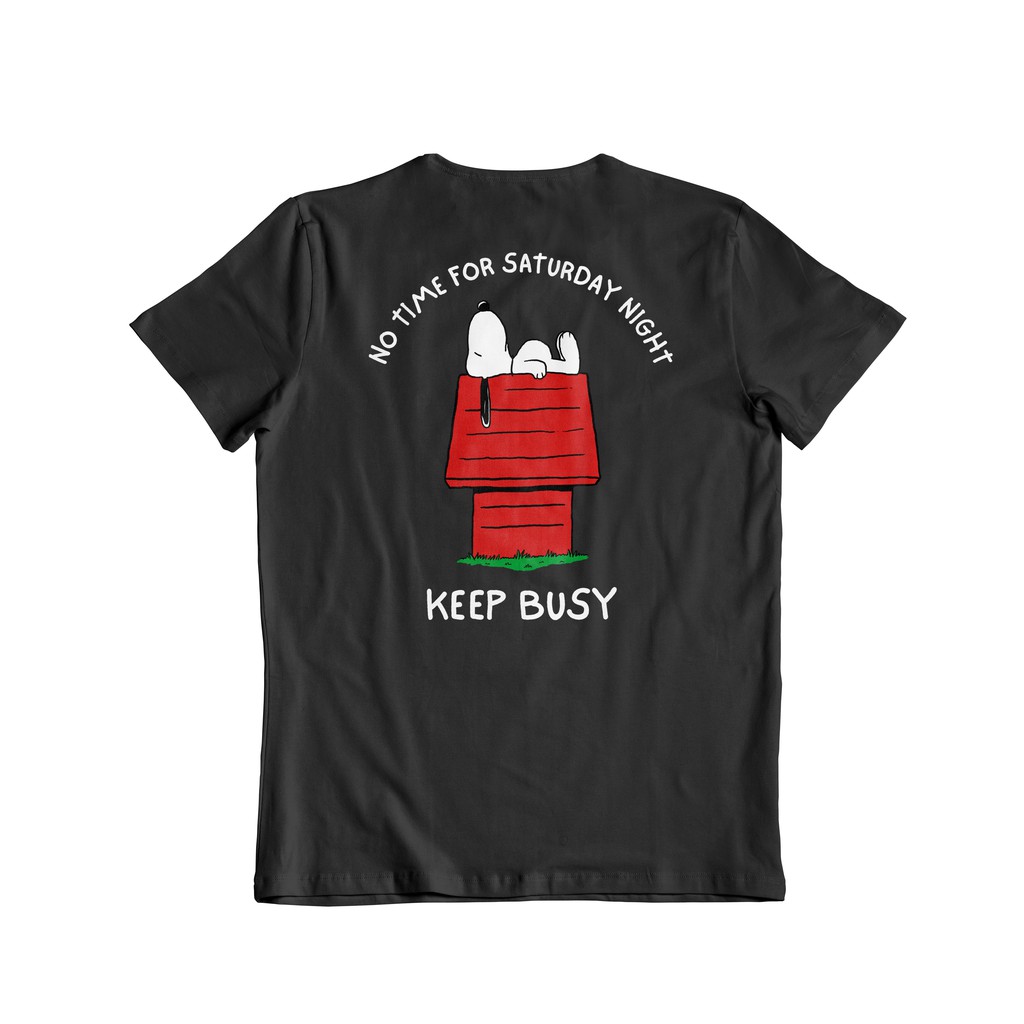 Snoopy Busy T-shirt Black | Shopee Philippines