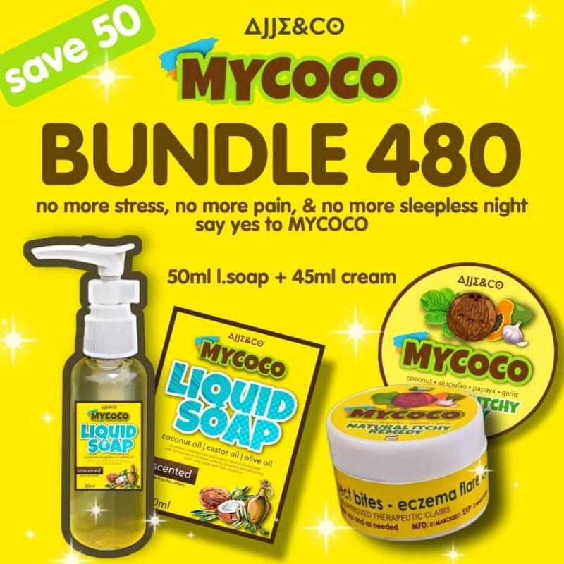 Mycoco liquid soap and cream bundle big size | Shopee Philippines