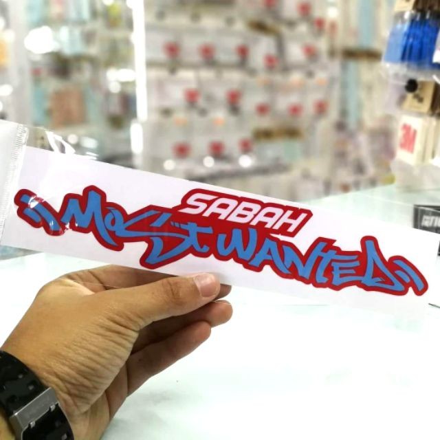 Sabah Most Wanted Car Sticker Kereta Negeri | Shopee Philippines