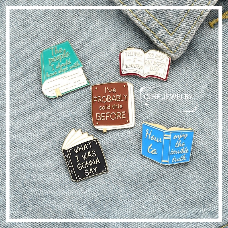 Funny Library Enamel Pins Custom Memes Books Brooches Bag Clothes Lapel ...