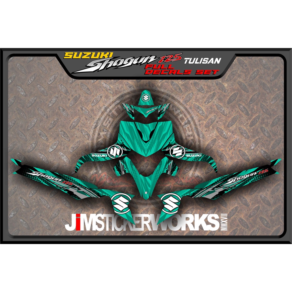 SUZUKI SHOGUN PRO 125 TULISAN FULL DECAL KIT (FULLY LAMINATED AND MORE ...
