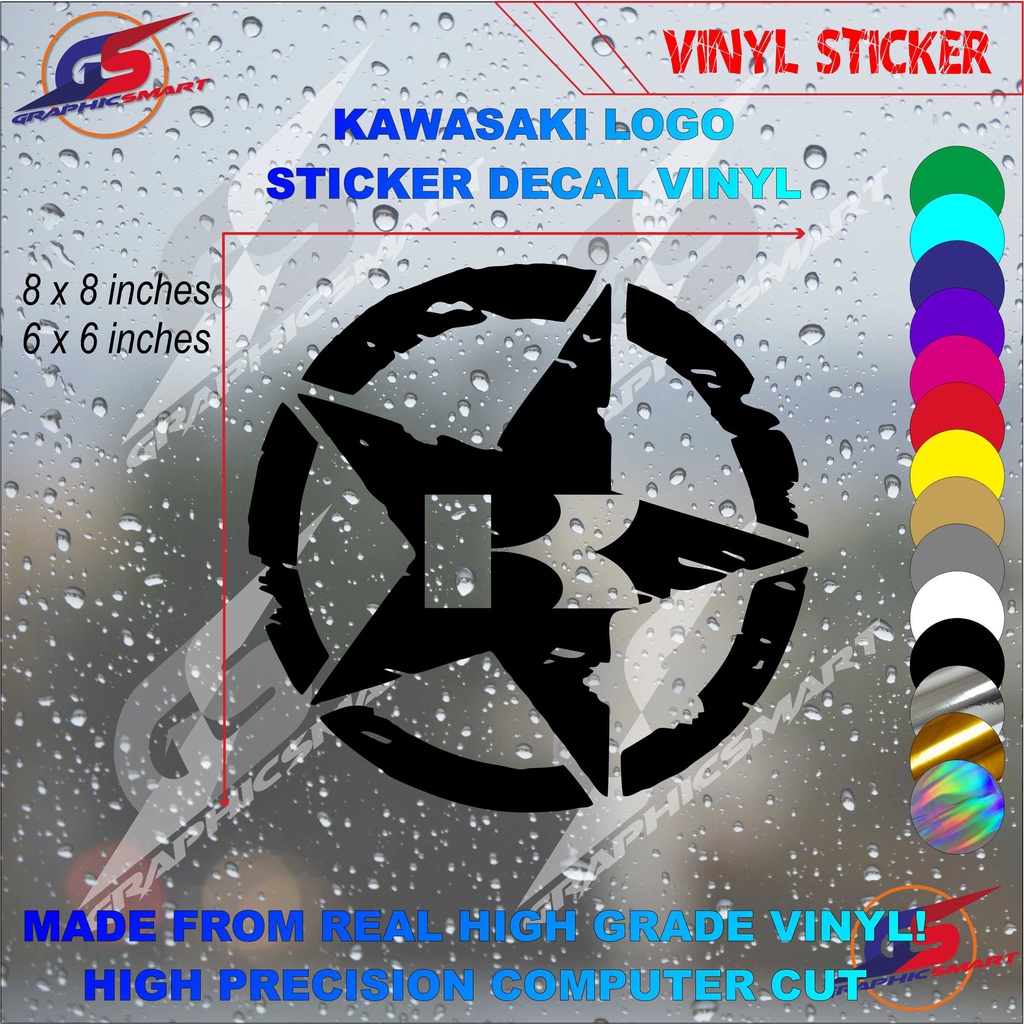 KAWASAKI Logo Motorcycle Sticker Vinyl Decal | Shopee Philippines