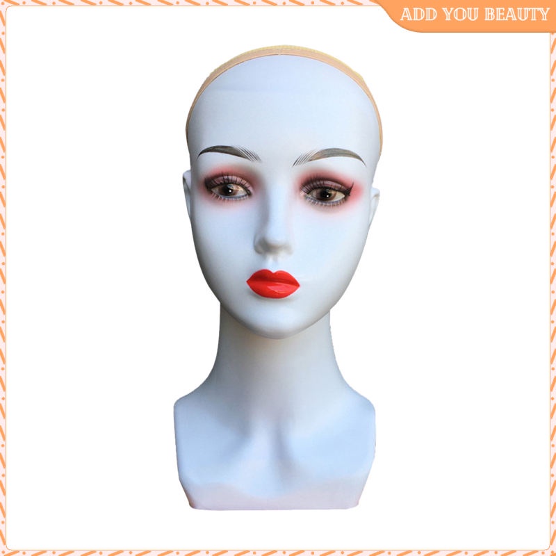 Realistic Female, Mannequin Head, with Full Makeup Heads, Manikin Heads ...