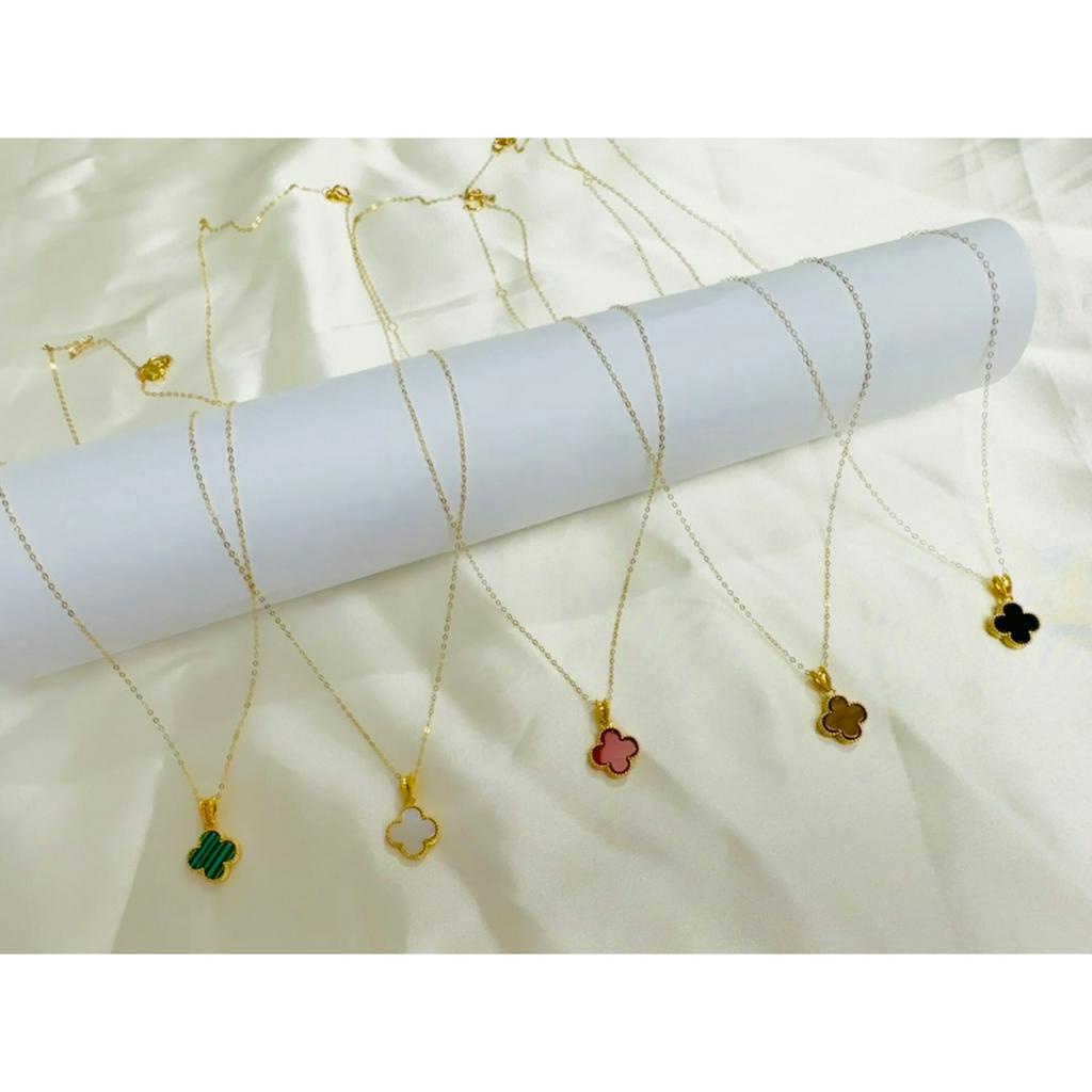 MAIBAGELYAS Clover Necklace 10mm TAUCO Chain 18K Saudi Gold Pawnable ...