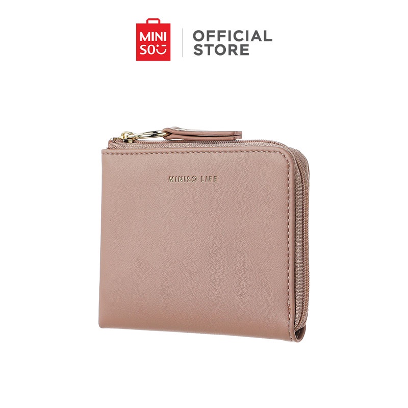 MINISO Minimalist Golden Letters Series Coin Purse with Zipper | Shopee ...