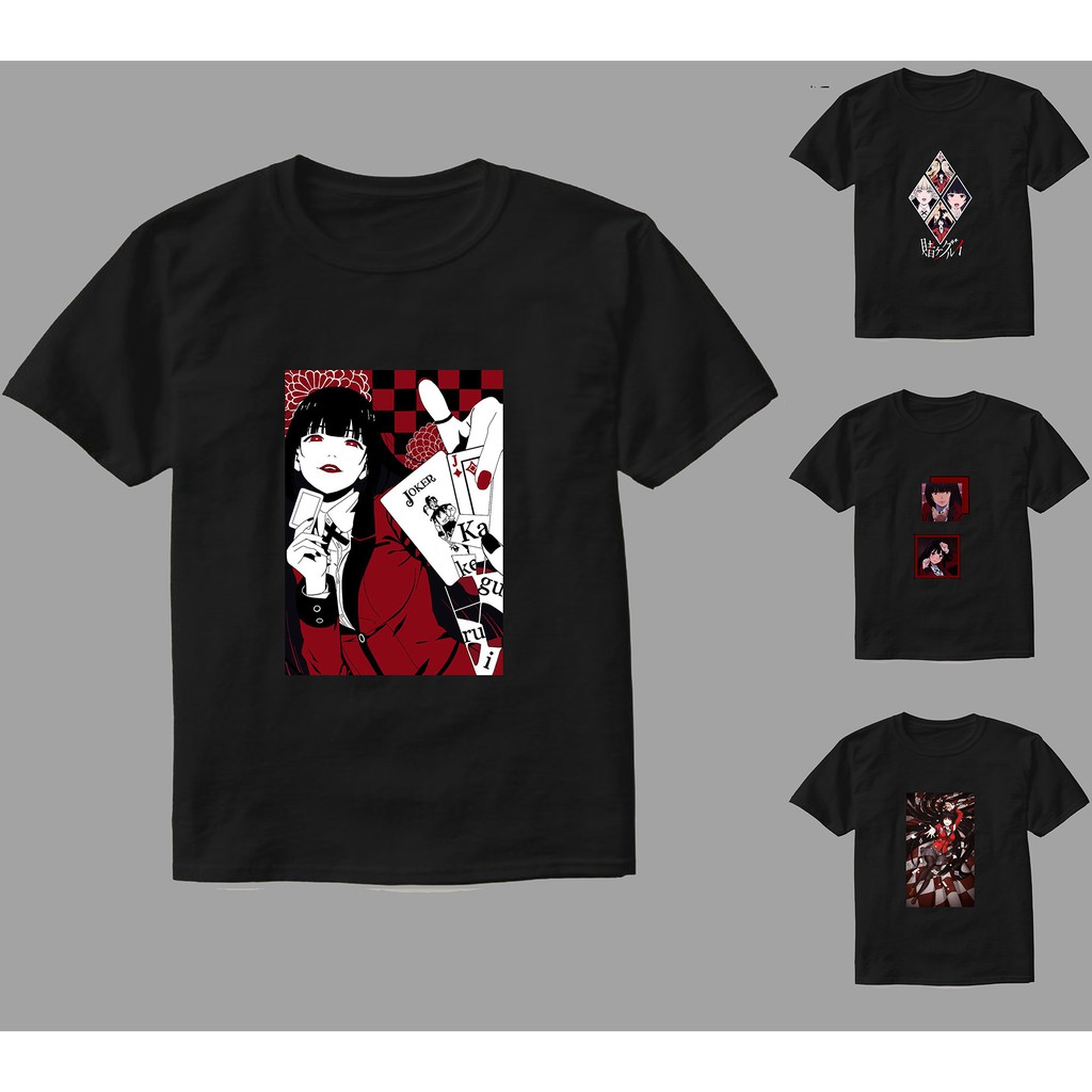 Kakegurui Design Anime Manga Black/White T-Shirt Unisex Free Size ...