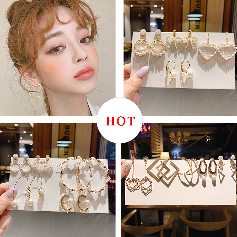 Korean Style Simple and Fashionable Tassel Earrings Set Accessories ...