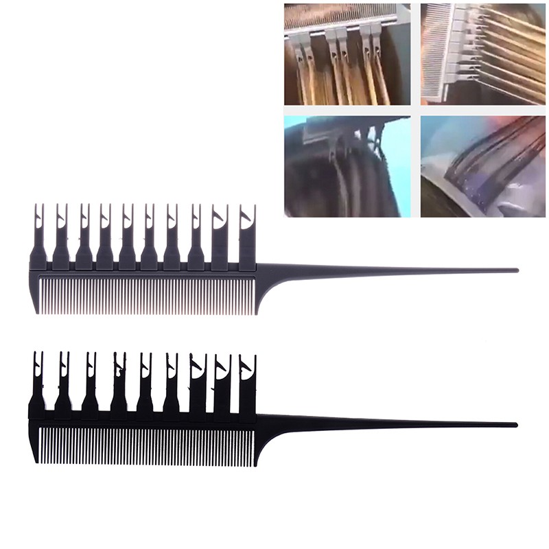 ღღ 2 side hair dyeing sectioning highlight comb weaving cutting ...