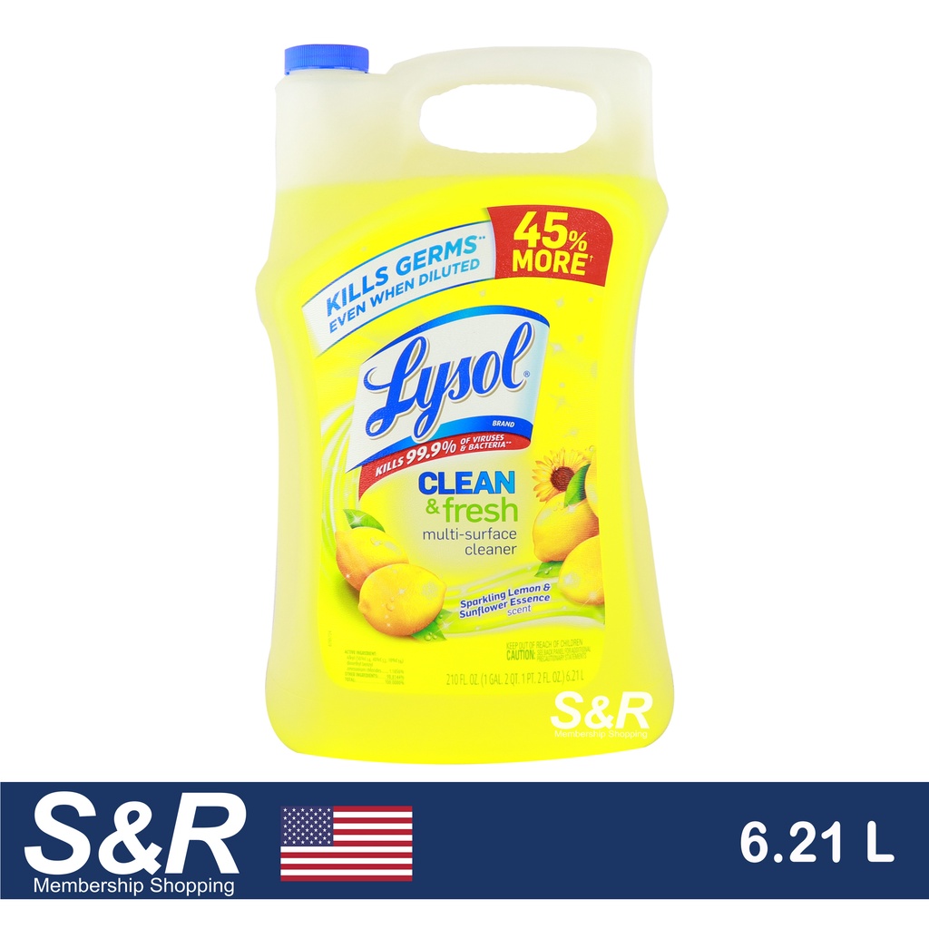 Lysol Clean & Fresh Multi-Surface Sparkling Lemon & Sunflower Essence 6 ...