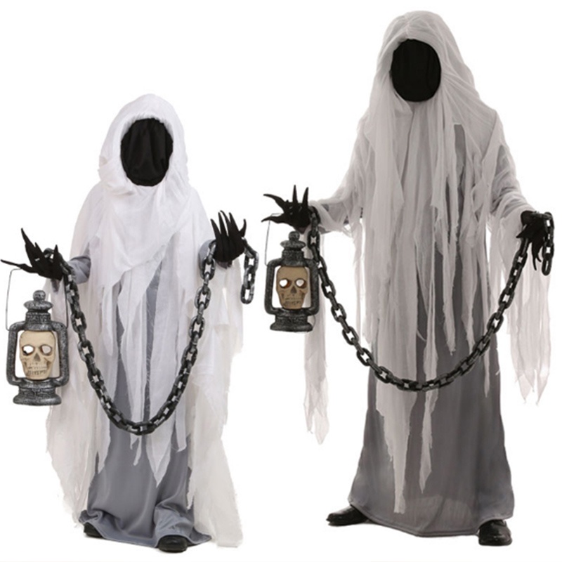 Halloween Ghost Festival Costume cos Adult Demon Faceless Ghost Child ...