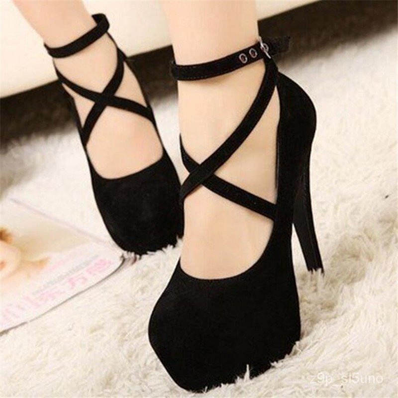 Comemore Red Black Super High Heel Stiletto Ladies Dress Pumps Fashion ...