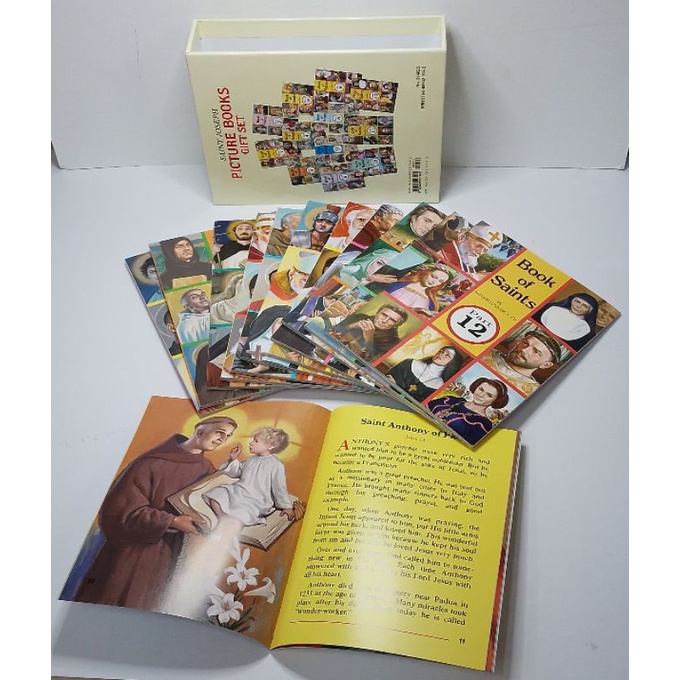 PICTURE BOOK GIFT SET;12 pcs of illustrated, colorful Book of Saints ...