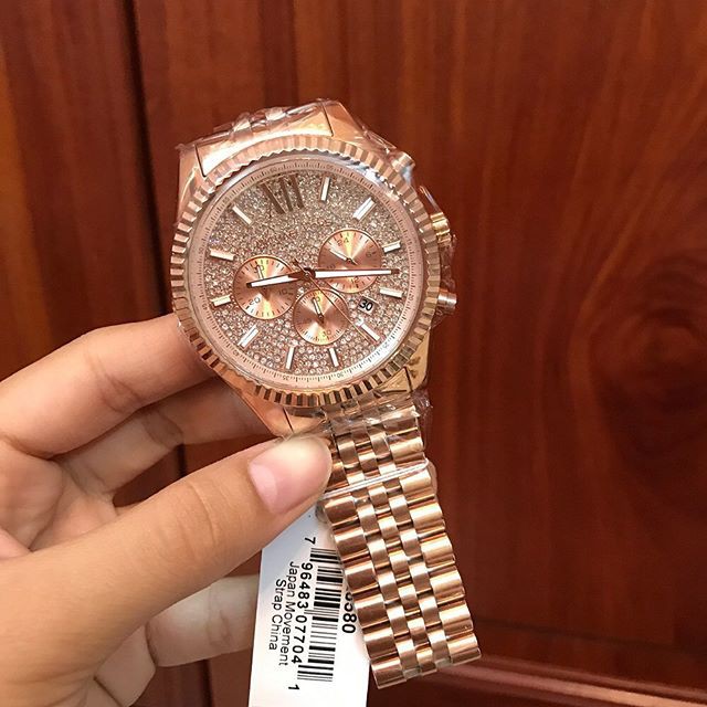 MK Watch MK8580 Oversized Lexington Jingkee Crystal Pave Dial 45mm ...