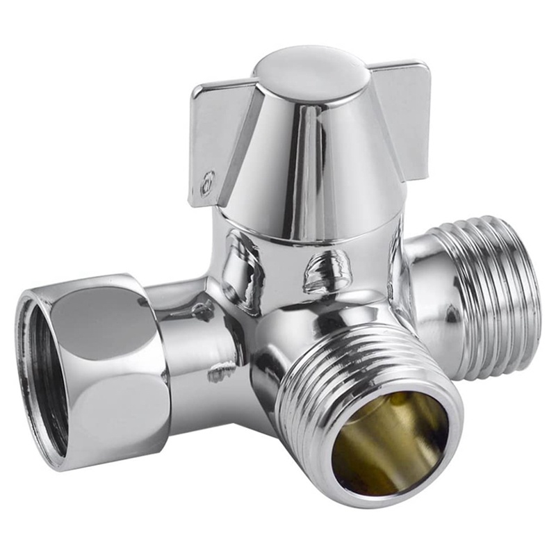 G1/2 Inch Three-Way Water Diverter Adapter Shower Diverters Connector ...