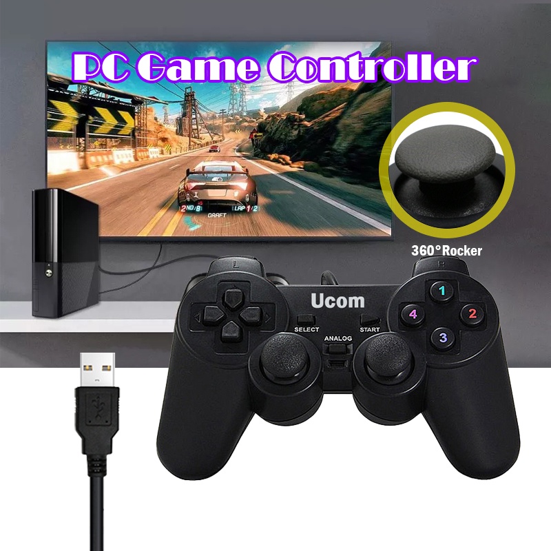 Games Joystick Gamepad PC Game Multifunctional USB Wired Controller ...